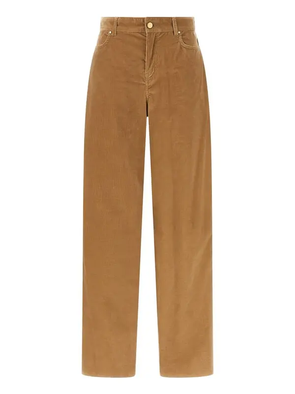 Max Mara Fragola Velvet Trousers - Cream