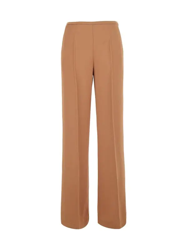 FORTE_FORTE Blend Viscose Trousers - Multicolor