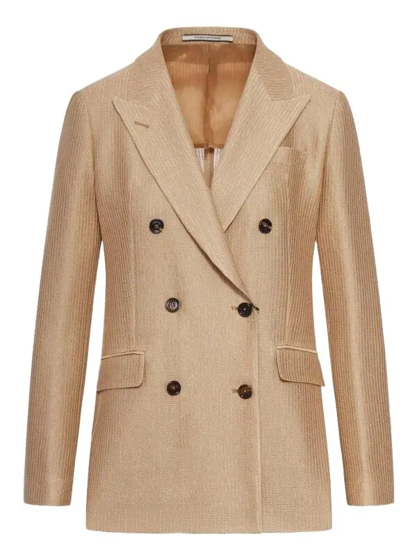 Tagliatore Cotton Double-breasted Jacket - Multicolor