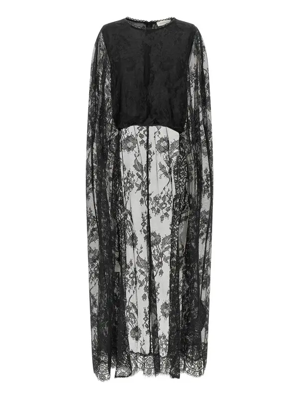 Zimmermann Valiant Lace Caped Top - Black