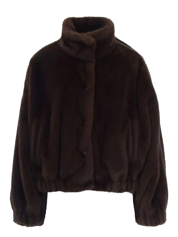 Max Mara Mink A Maglia Jacket - Multicolor