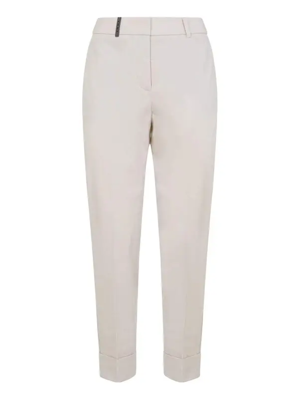 Peserico Stretch Cotton Straight Leg Trousers - Multicolor