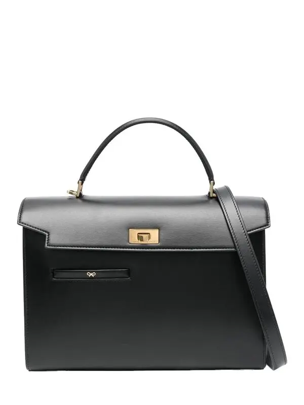 ANYA HINDMARCH Calf Leather Tote - Black