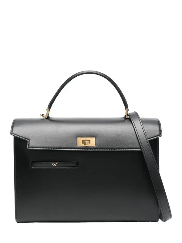 ANYA HINDMARCH Calf Leather Tote - Black