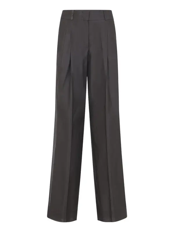 Peserico Cotton And Silk Pants - Brown