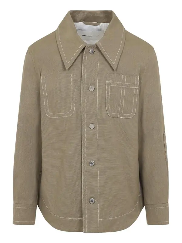 AMI Paris Worker Buttoned Jacket - Multicolor