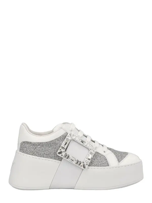ROGER VIVIER Viv Skate High Strass Sneakers - Multicolor