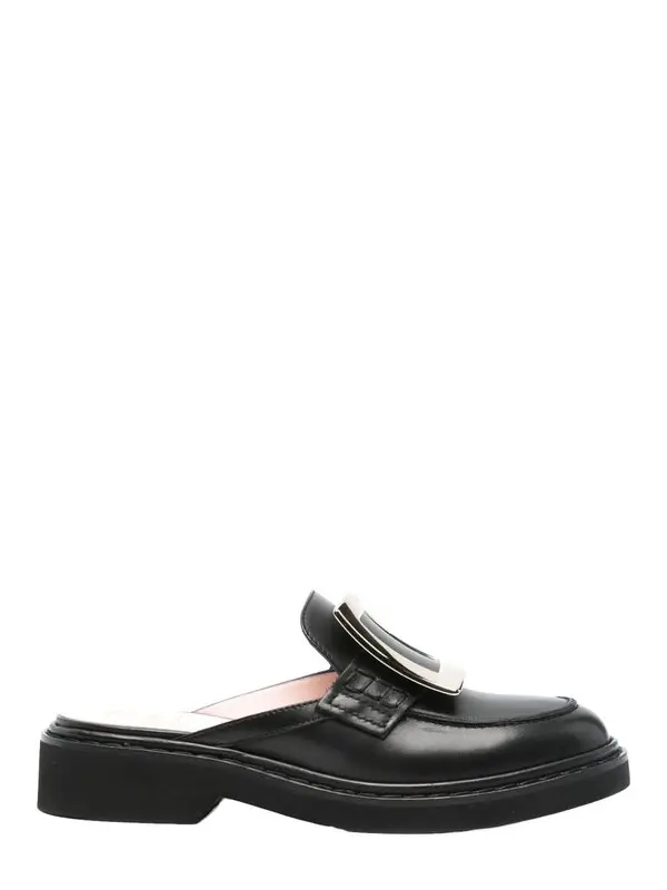 ROGER VIVIER Viv Rangers Leather Mules - Multicolor
