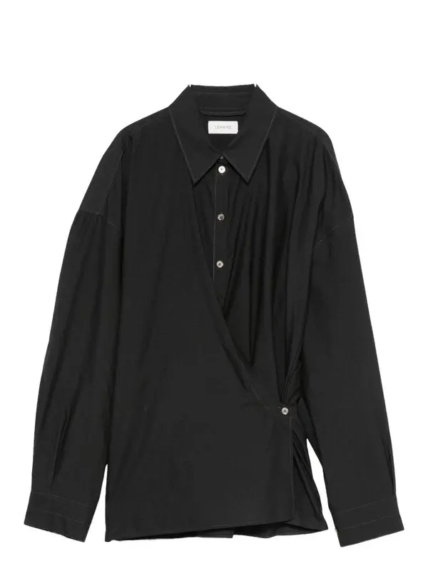 LEMAIRE Cotton And Silk Blend Wrap Shirt - Multicolor