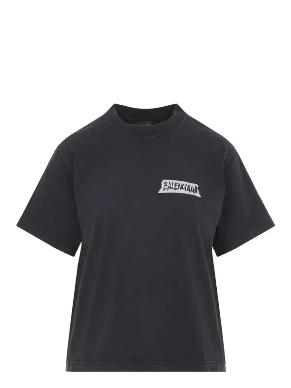 Balenciaga Medium Fit T-shirt - Black