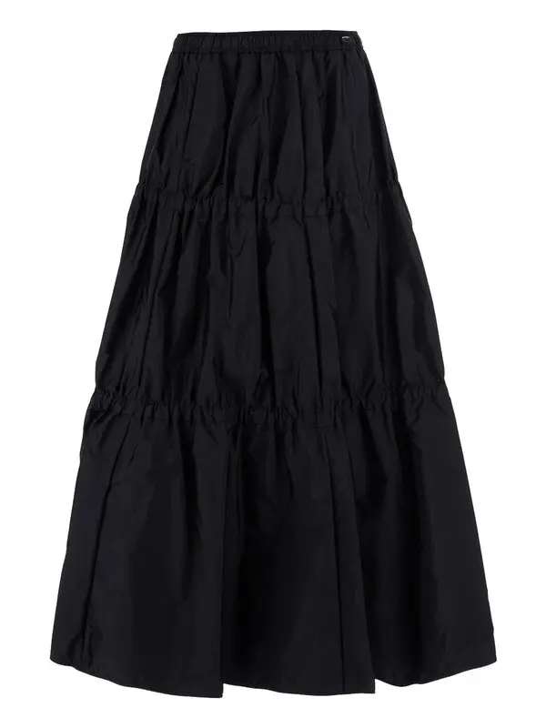 Moncler Tech Fabric Ruffled Midi Skirt - Multicolor
