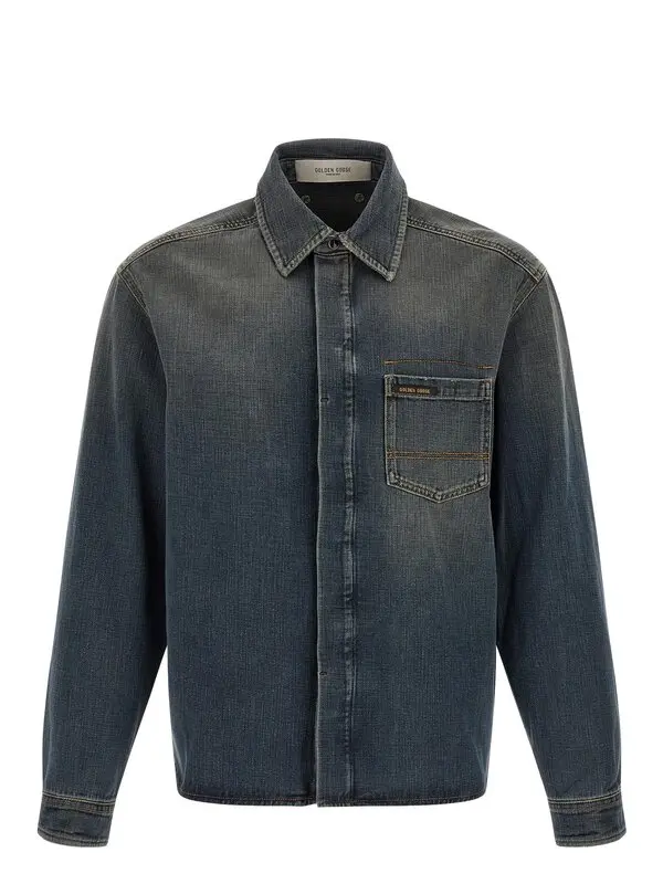 GOLDEN GOOSE Journey Roger' Denim Shirt - Blue