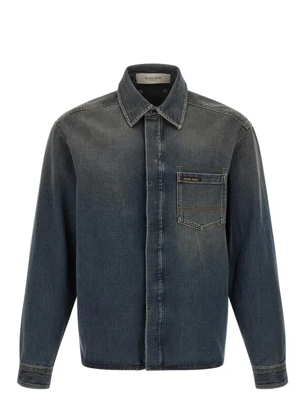 GOLDEN GOOSE Journey Roger' Denim Shirt - Blue