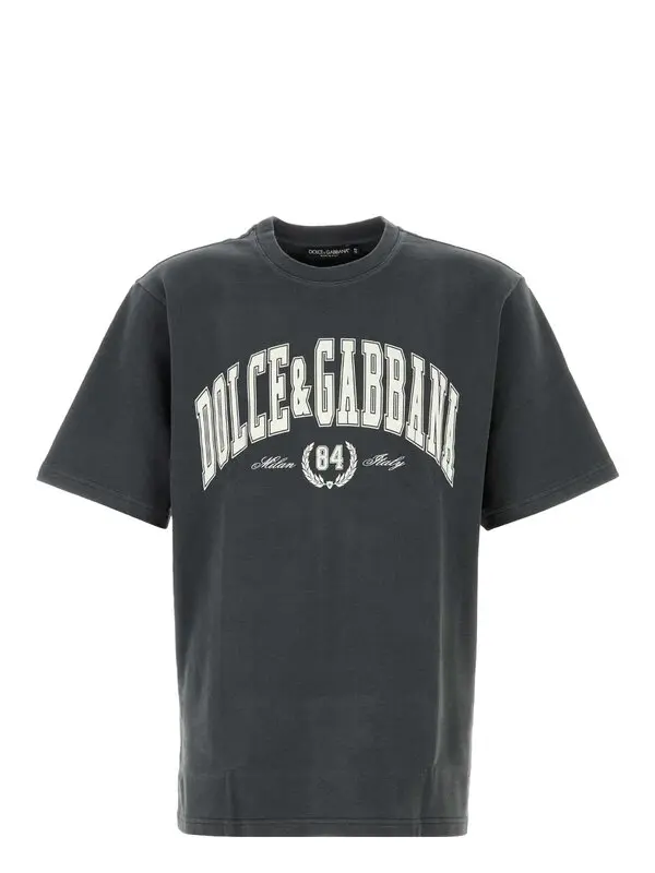 Dolce & Gabbana Charcoal Cotton T-shirt - Gray