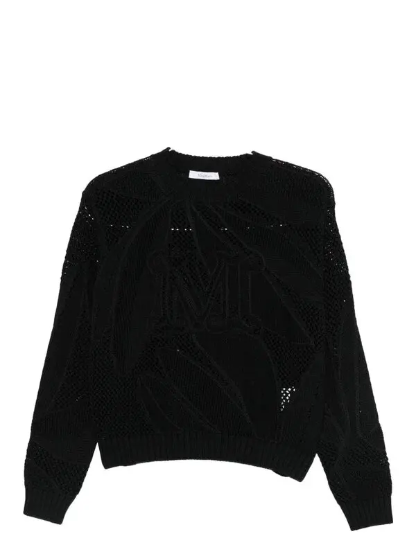 Max Mara Silk Nylon Crew Neck Sweater - Multicolor