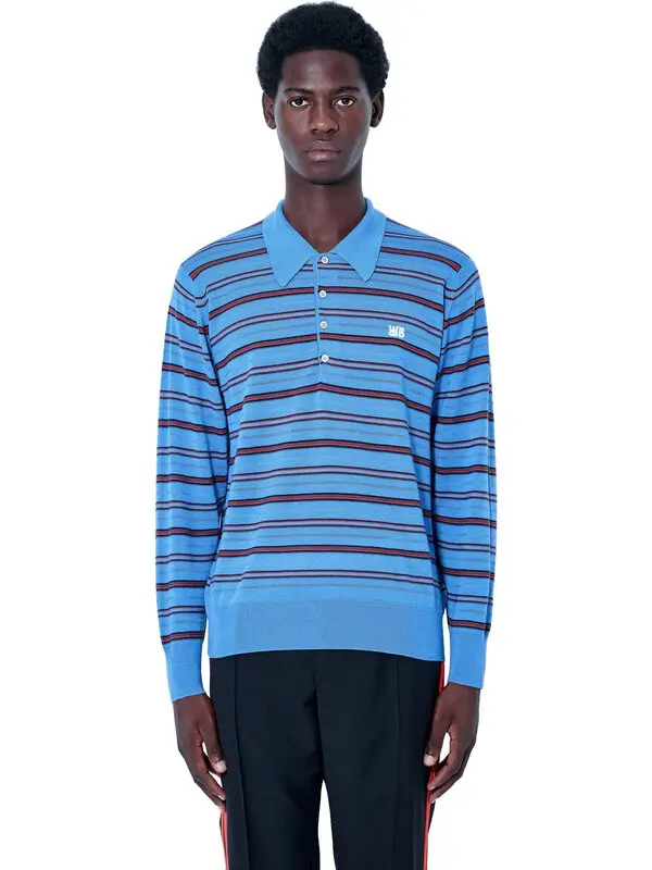 WALES BONNER Beam Polo - Blue