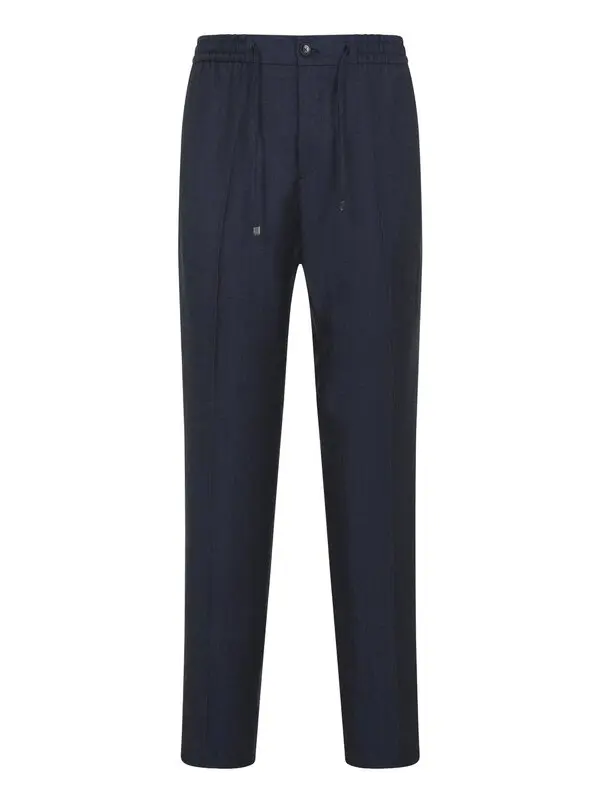 Etro Wool And Linen Pants - Blue