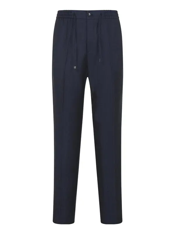 Etro Wool And Linen Trousers - Blue
