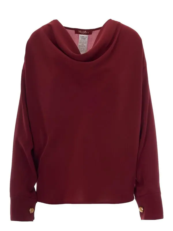 Max Mara Cowl Neck Blouse - Brown