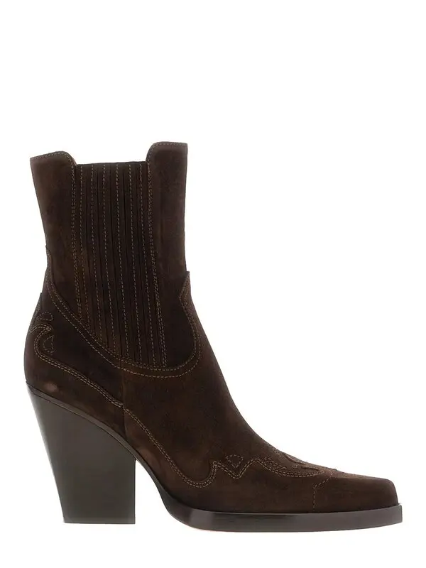 Paris Texas Suede Ankle Boots - Multicolor