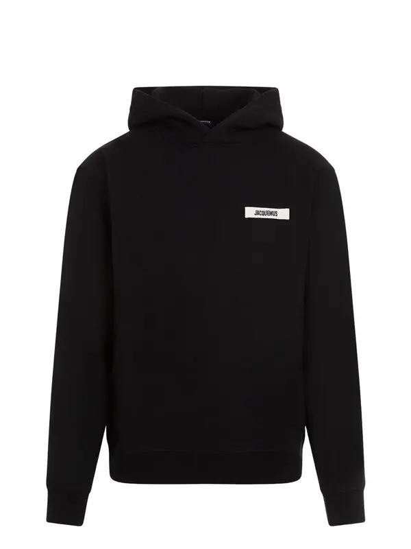 Jacquemus Gros Grain Logo Hoodie - Black