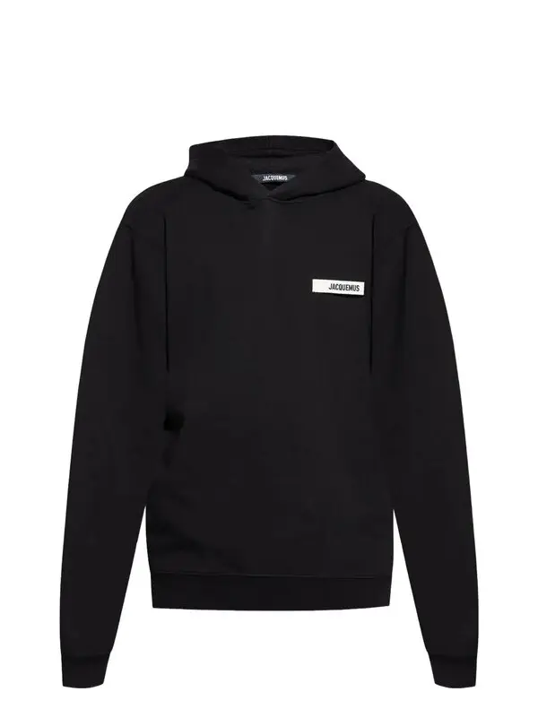 Jacquemus Grosgrain Logo Hoodie - Black