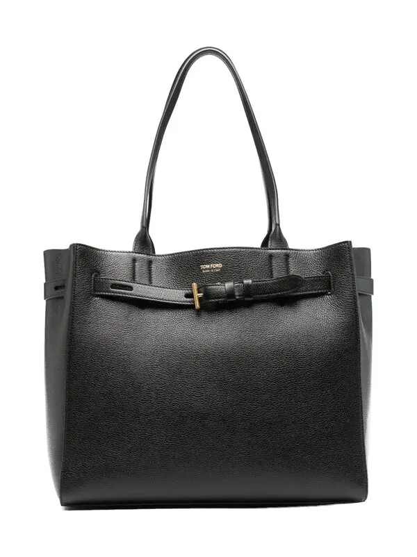 TOM FORD Medium Audrey Leather Tote Bag - Black