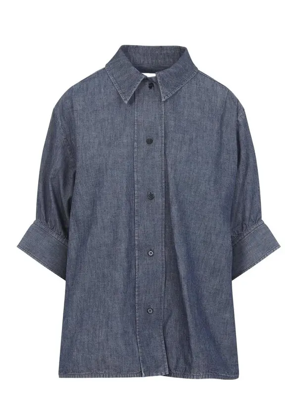 JIL SANDER Boxy Cotton Shirt - Blue