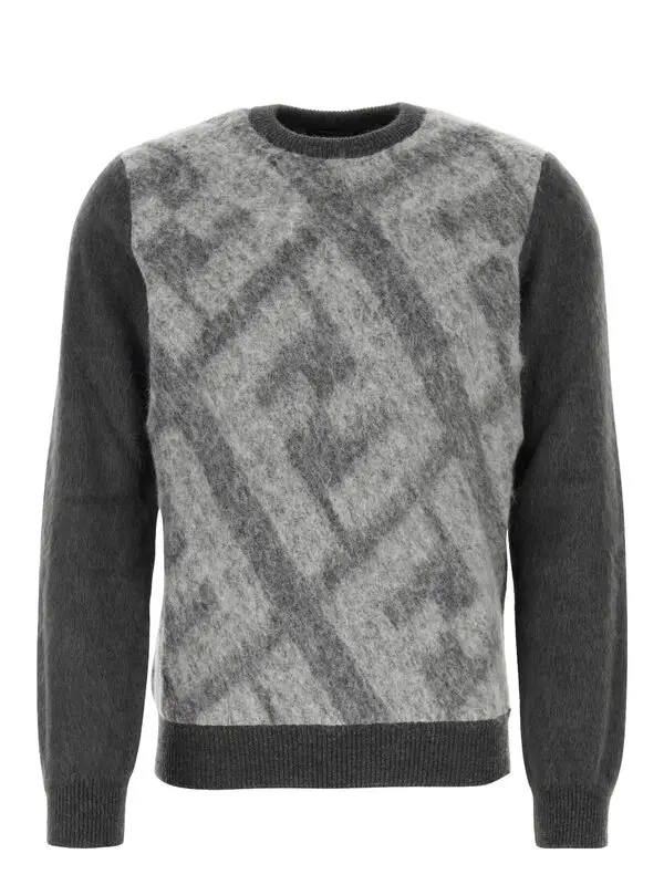 Fendi Embroidered Wool Blend Sweater - Multicolor
