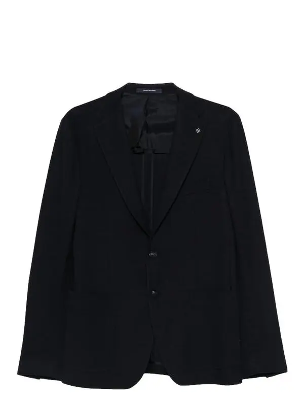 Tagliatore Cotton Blazer Suit Jacket - Blue