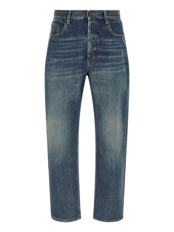 Saint Laurent Straight Leg Jeans - Blue
