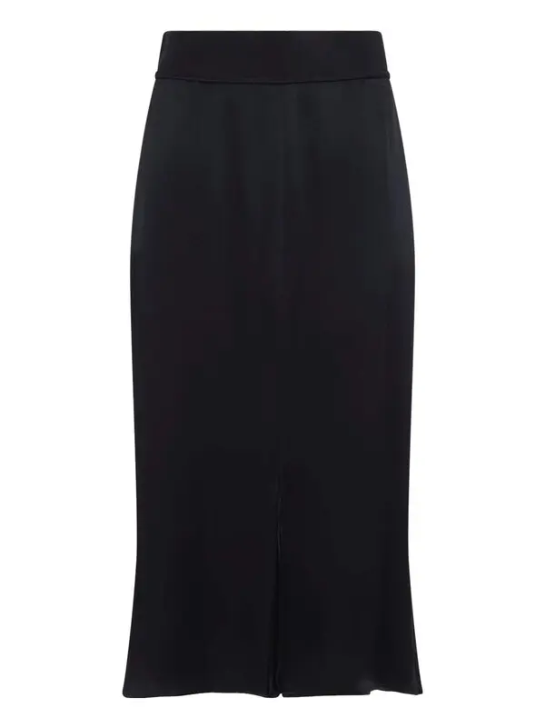 MAISON MARGIELA Satin Midi Skirt - Black