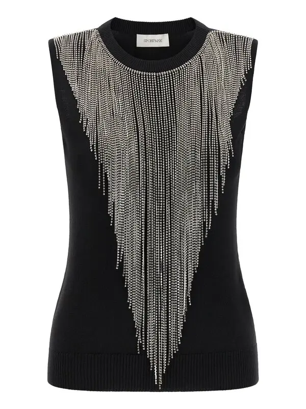 Sportmax Virgin Wool Top - Black