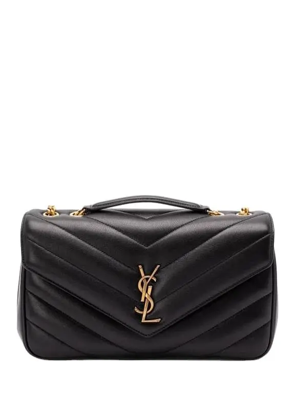 Saint Laurent Lambskin Shoulder Bag - Black