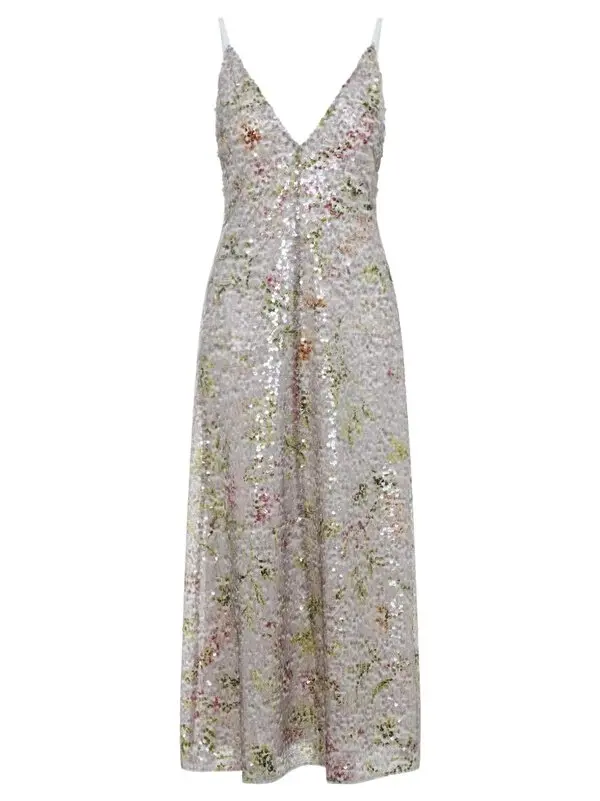 Alberta Ferretti Paillettes Long Dress - Multicolor