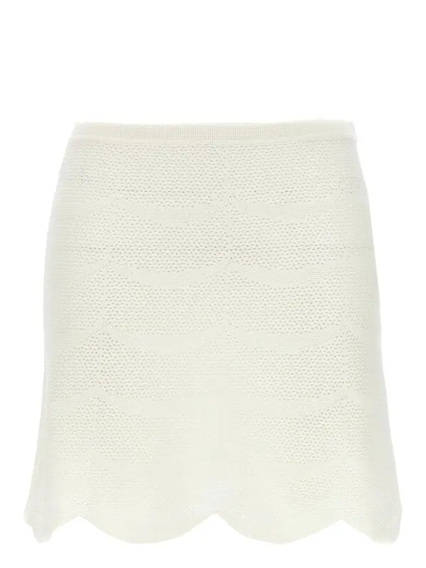 TOM FORD Crochet Mini Skirt - White