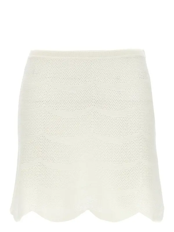 TOM FORD Crochet Mini Skirt - White