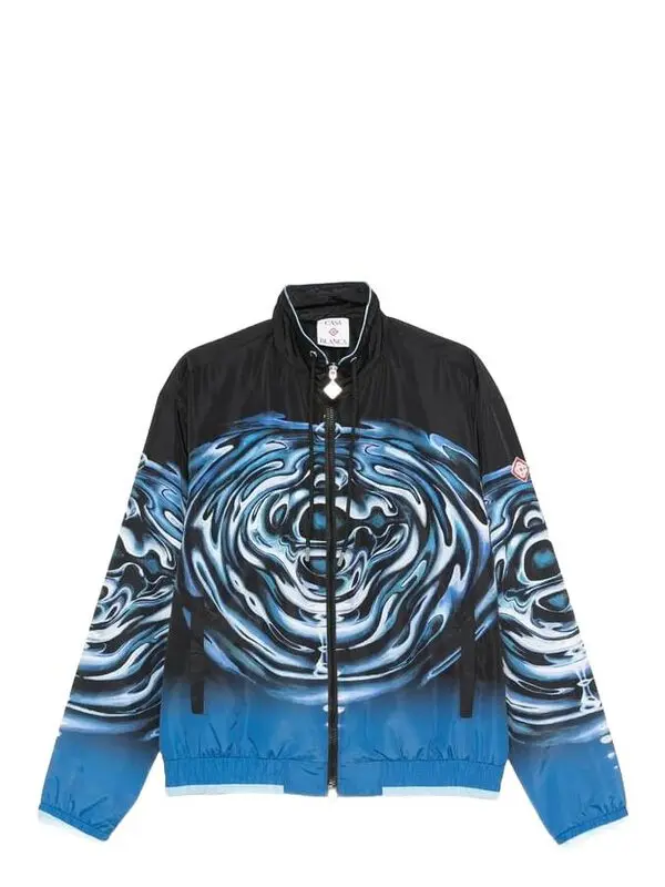 Casablanca Abstract Pattern Bomber Jacket - Black