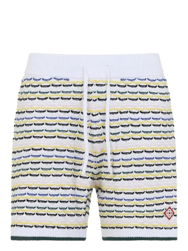 Casablanca Crocheted Cotton Bermuda Shorts - Multicolor