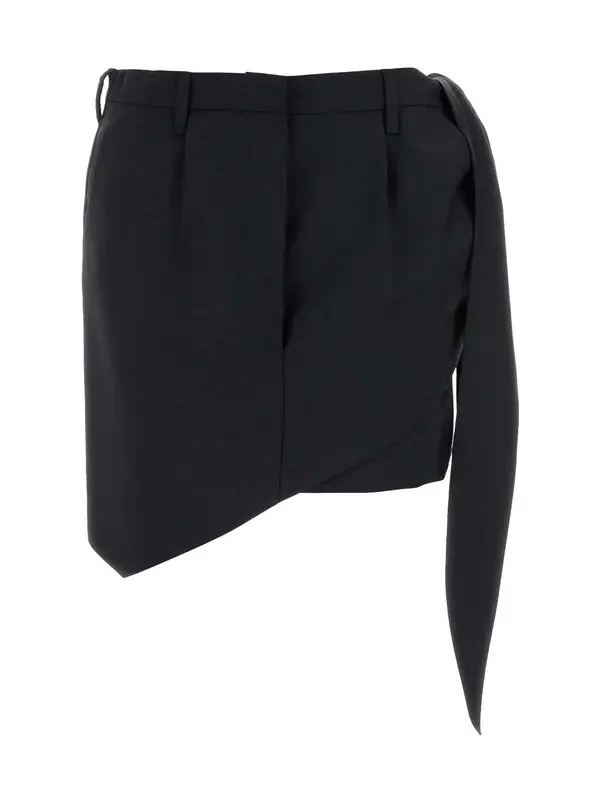 Prada Mohair Blend Mini Skirt - Blue
