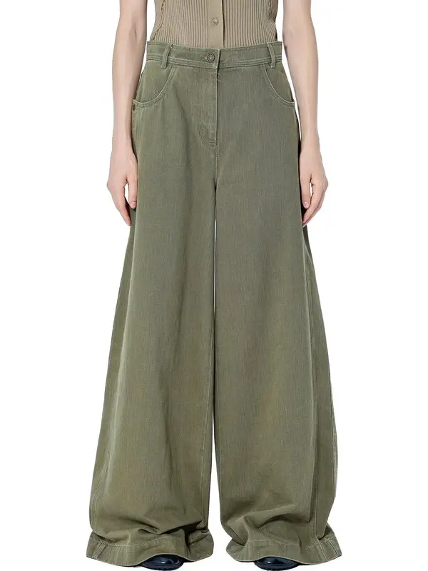 Max Mara Wide-leg Trousers - Green