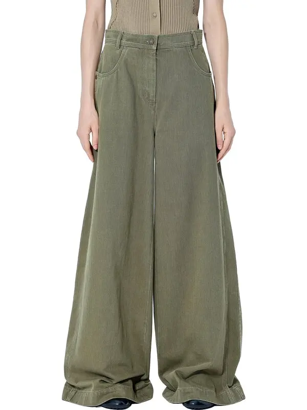 Max Mara Wide-leg Trousers - Green