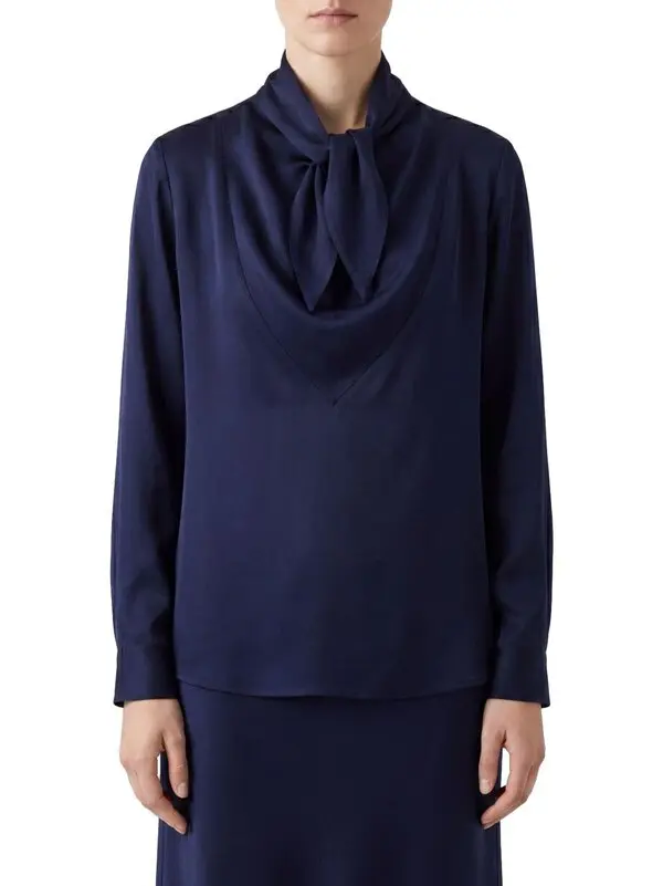 Max Mara Badia Silk Blouse - Blue