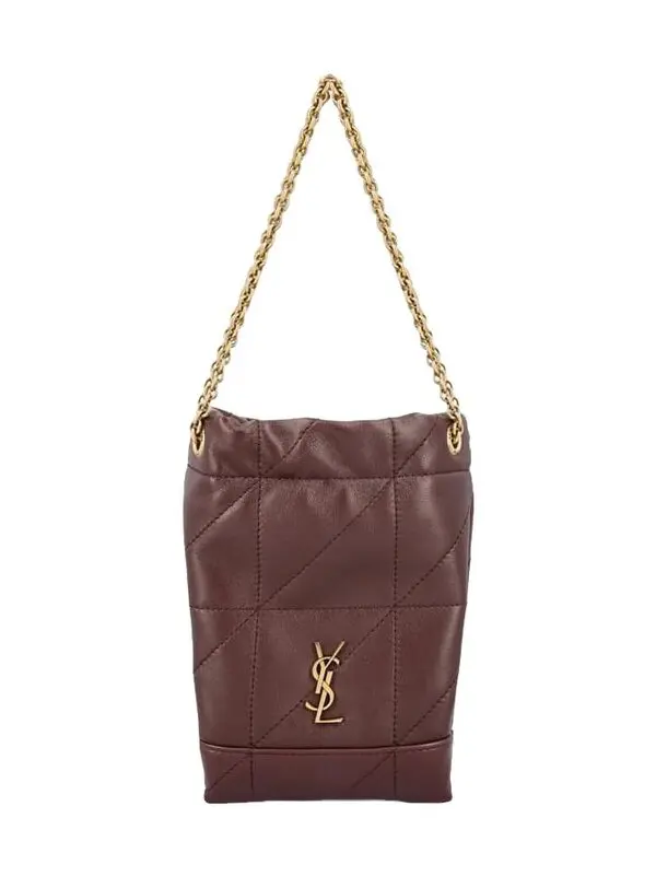 Saint Laurent Quilted Lamb Skin Shoulder Bag - Red