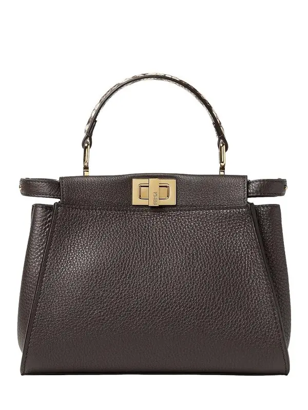 Fendi Peekaboo Mini Hammered Leather Handbag - Multicolor