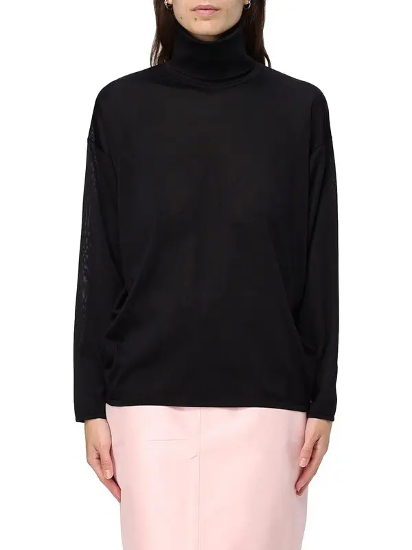 Gucci Pure Silk Roll Neck Jumper - Black