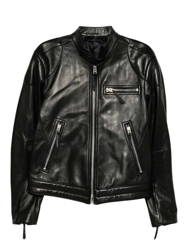 TOM FORD Leather Biker Jacket - Black