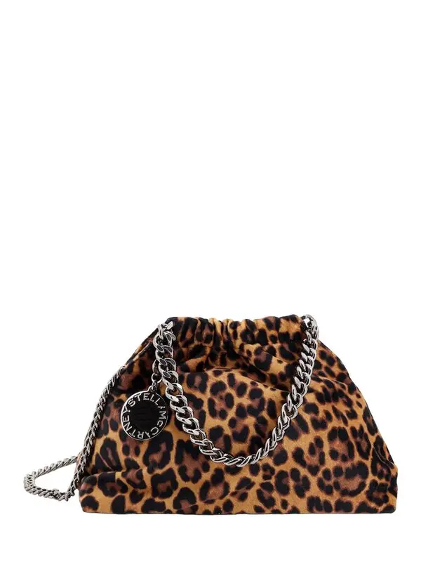 Stella McCartney Falabella Mini Leopard Print Velvet Crossbody Bag - Multicolor