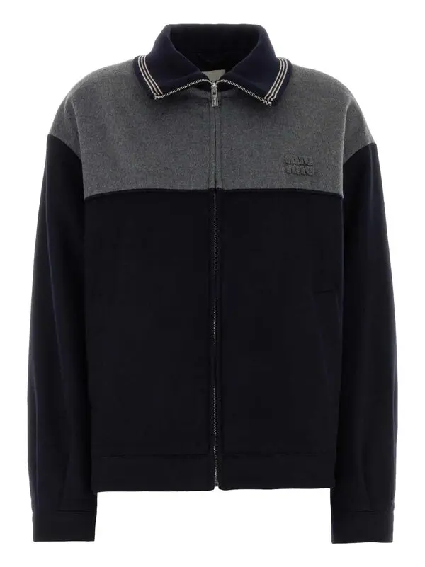 Miu Miu Two-tone Velour Jacket - Multicolor