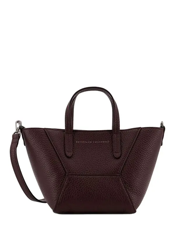 Brunello Cucinelli Leather Crossbody Bag - Red